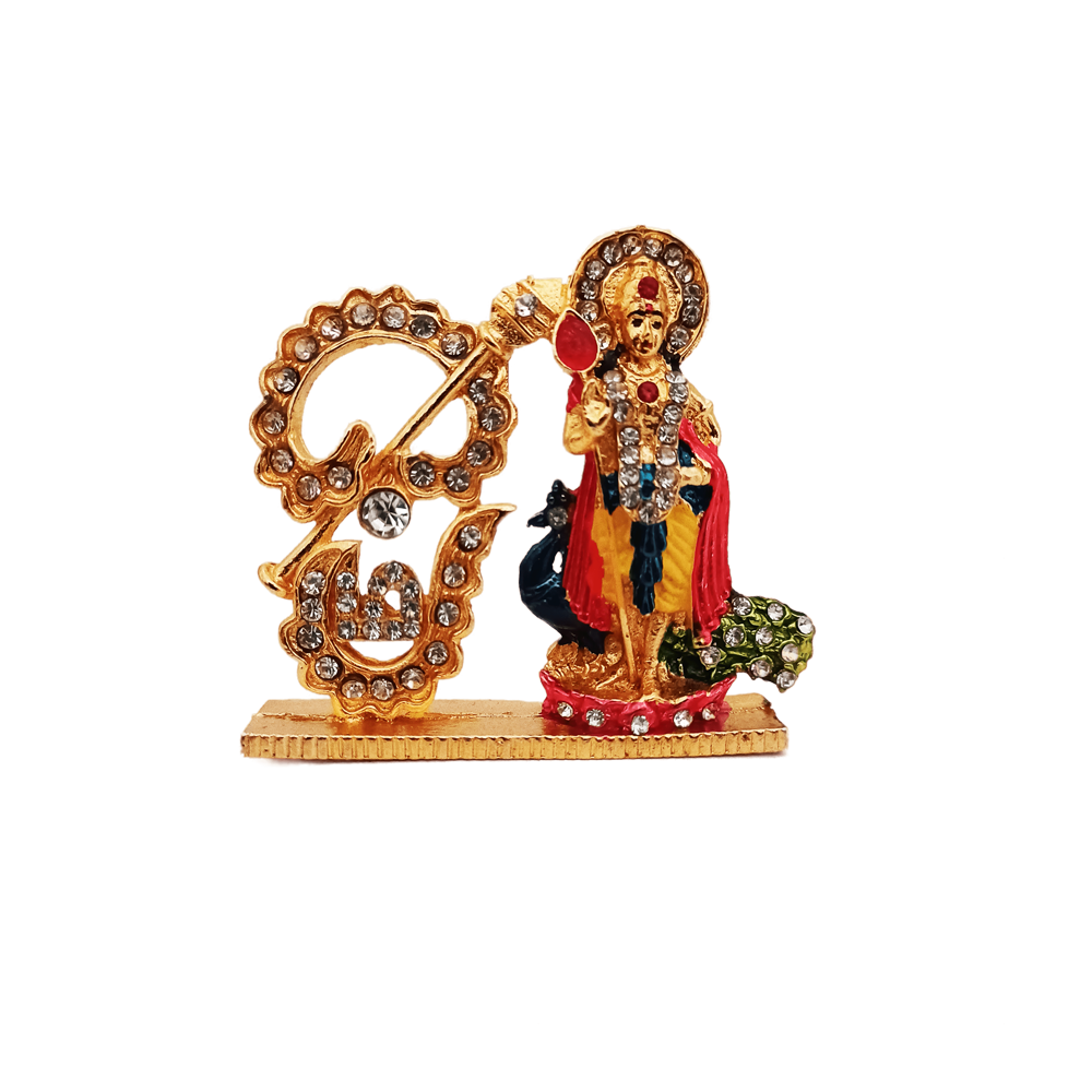 Muruga with Tamil Om – 5cm ( Pack 10 ) – Bhika Imports