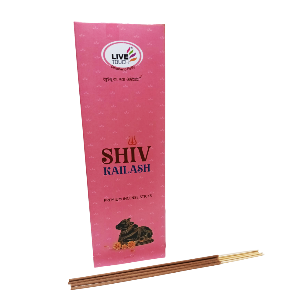 Live Touch – Shiv Kailash Incense Sticks – 90g – Pack 12 – Bhika Imports